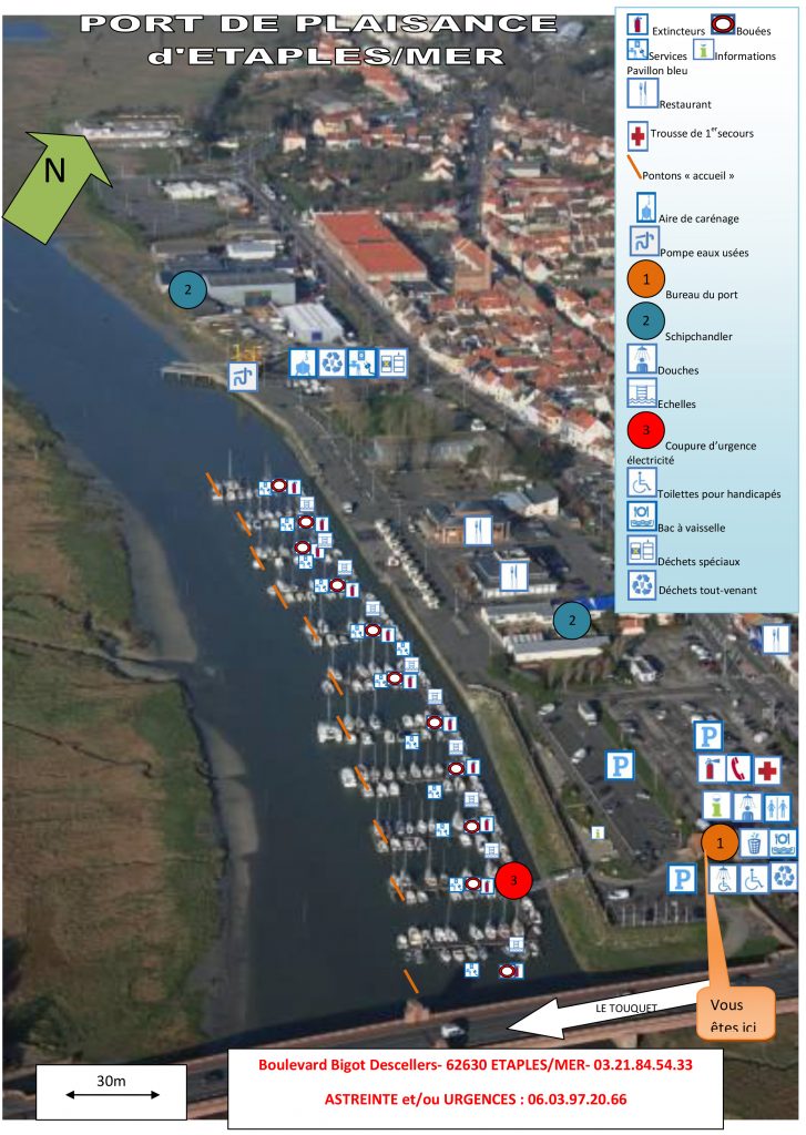Plan du port - Port de plaisance d'Étaples sur mer